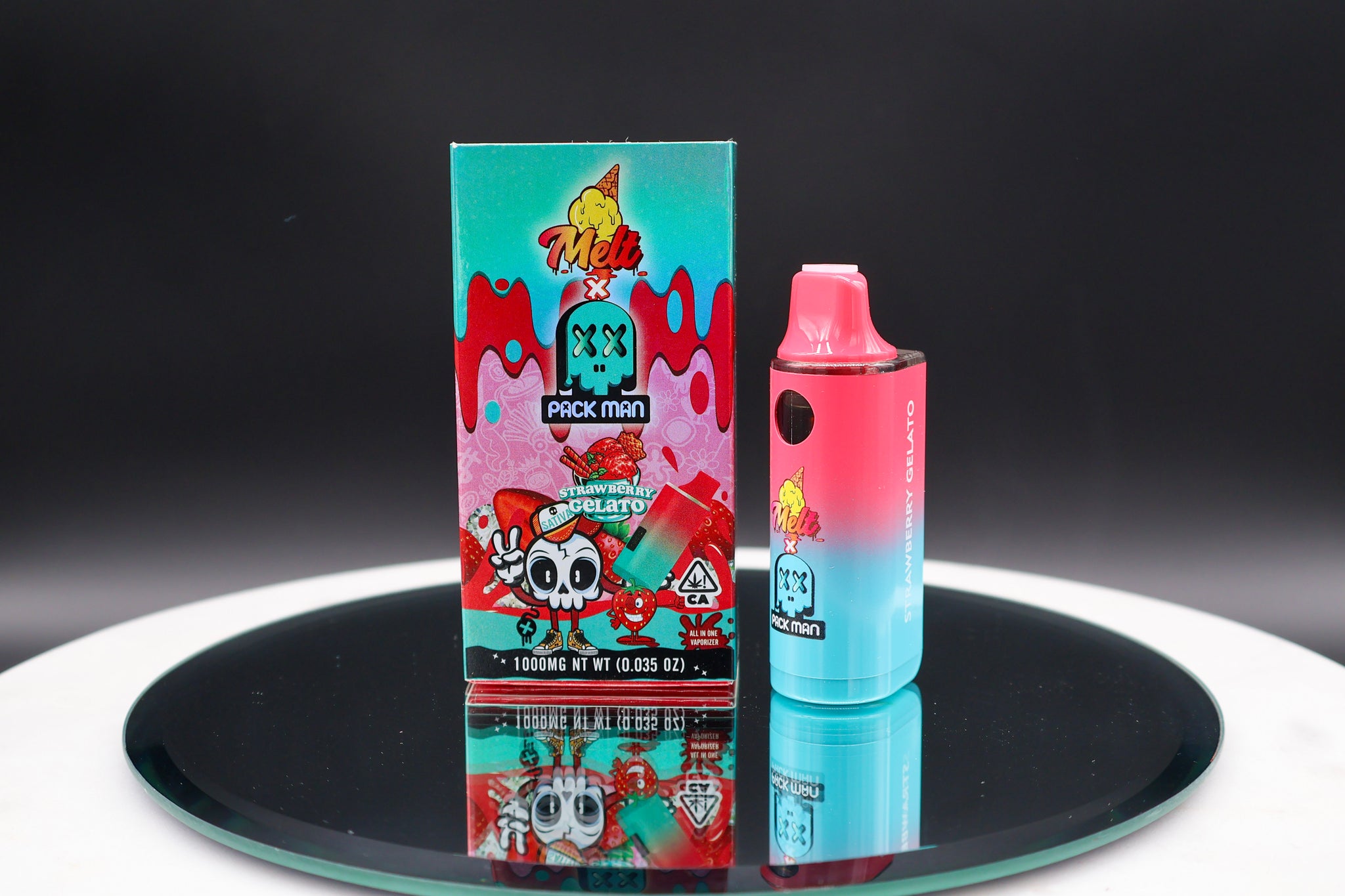 Pack Man THC-JD Strawberry Gelato 1 ml – Sativa Vape