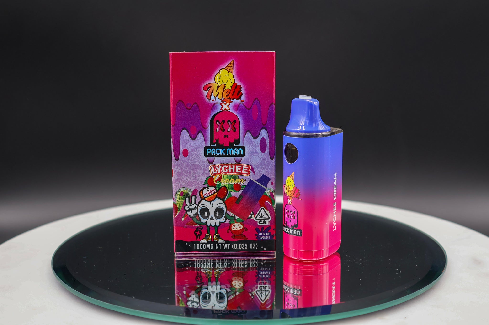 Pack Man THC-JD Lychee Cream 1 ml – Hybrid Vape
