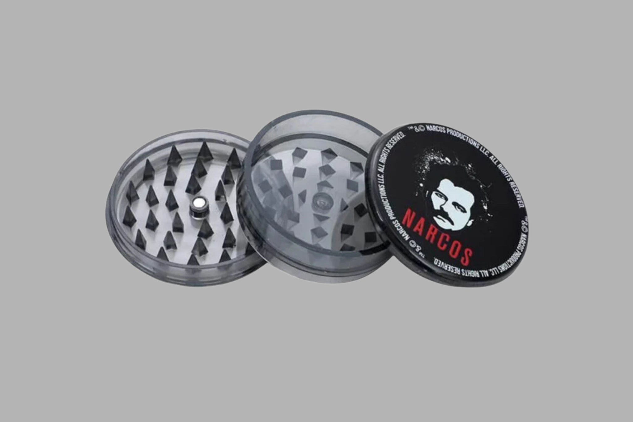 Narcos Plastic Grinder – 3-delt med ikonisk design | CBDNordic
